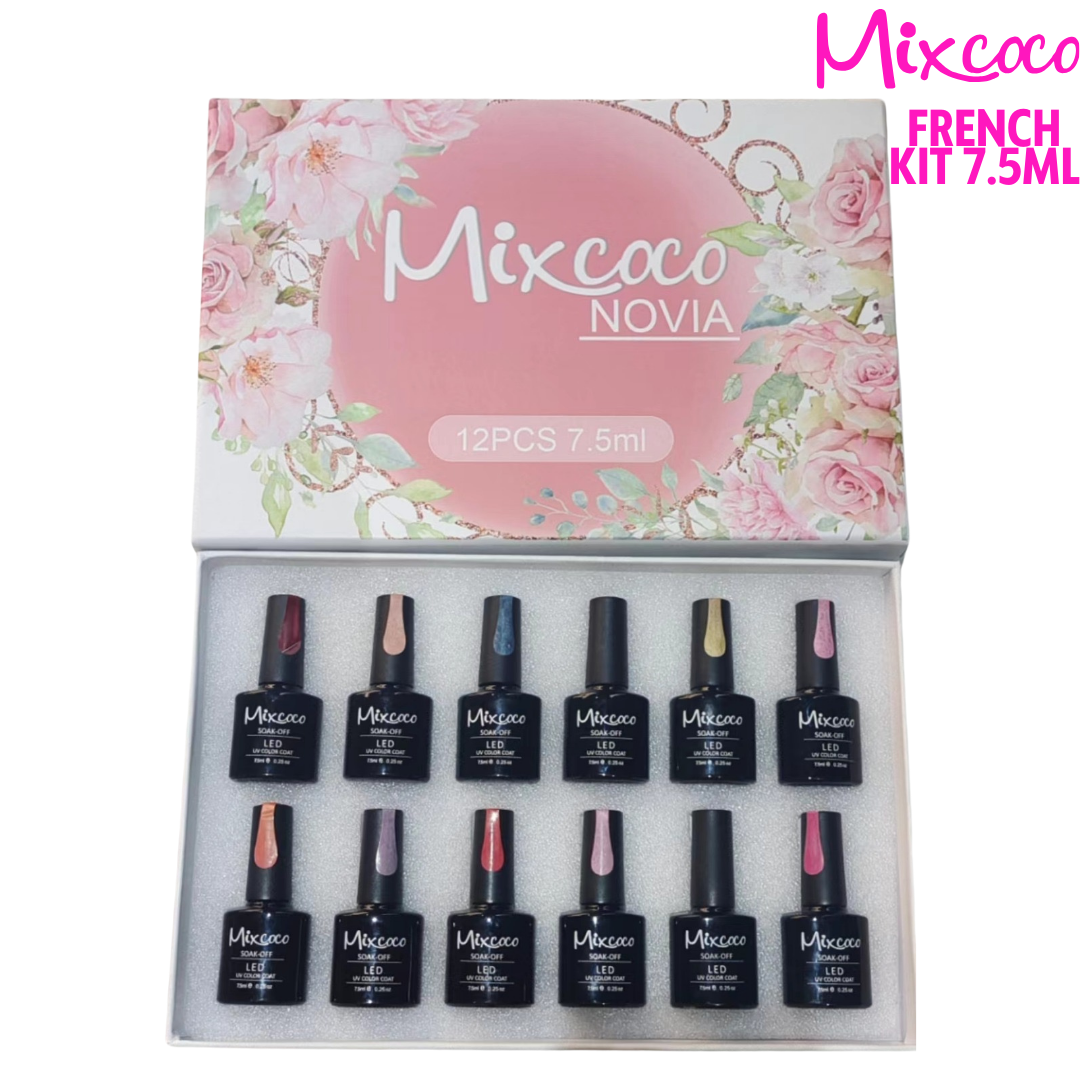 Mixcoco Novia Kit French 7.5ml | Coffret de 12 Vernis Semi-Permanents ...